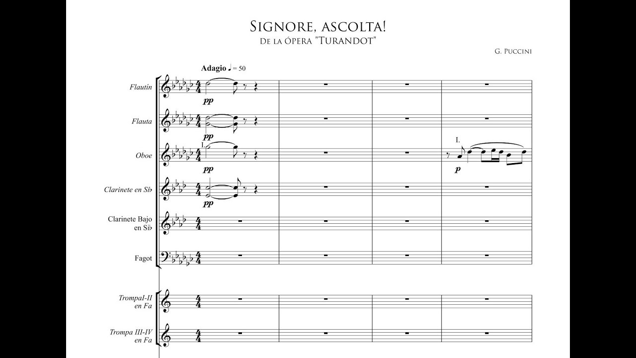 Signore, ascolta! - TURANDOT Orchestral accompaniment - YouTube
