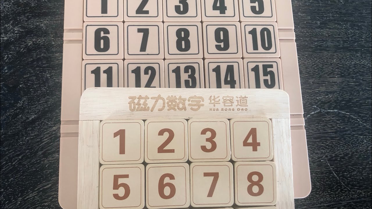 4X4 PUZZLE GAME ASMR MAGNETIC NUMBERS - YouTube