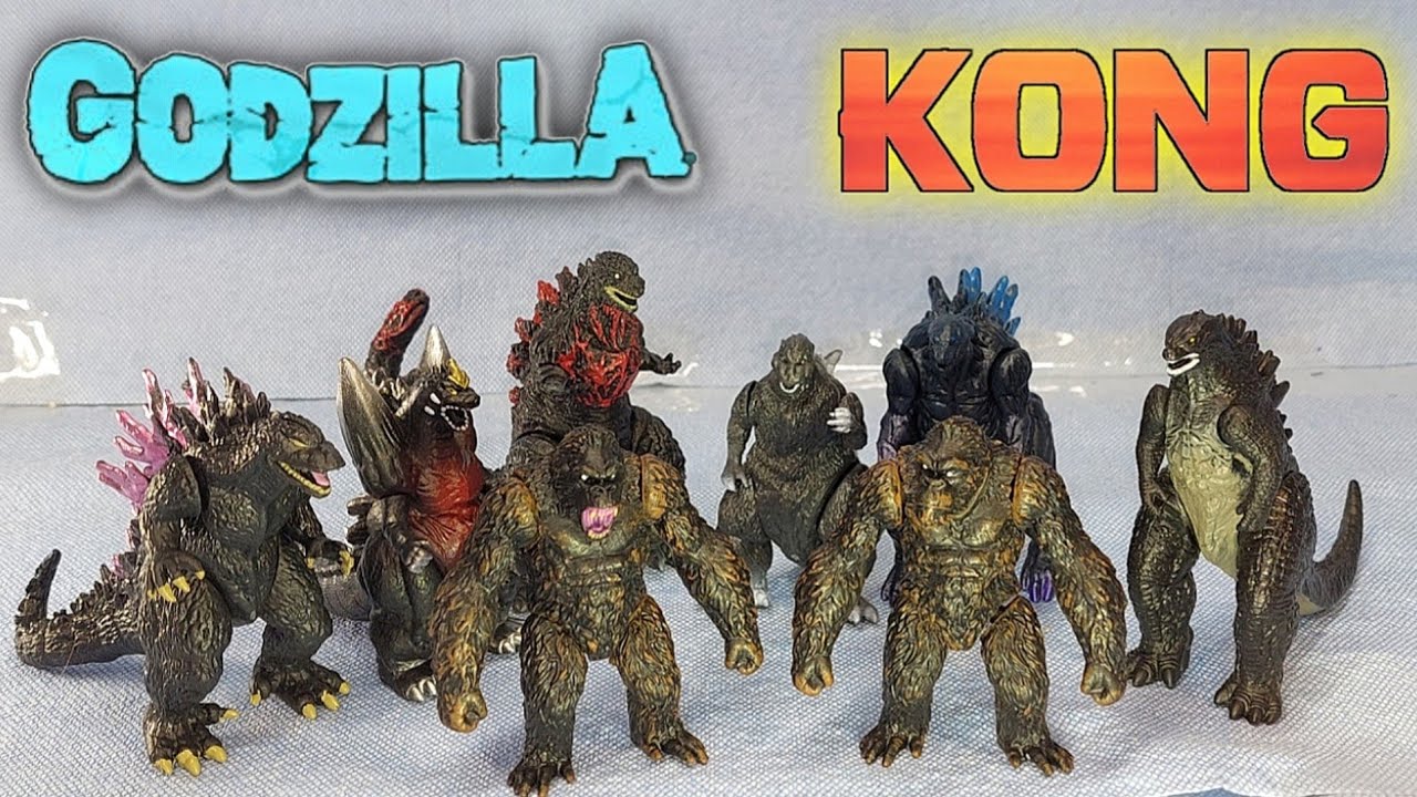 Set of 8 Godzilla bootleg mini figures! Godzilla & kong mini figure ...