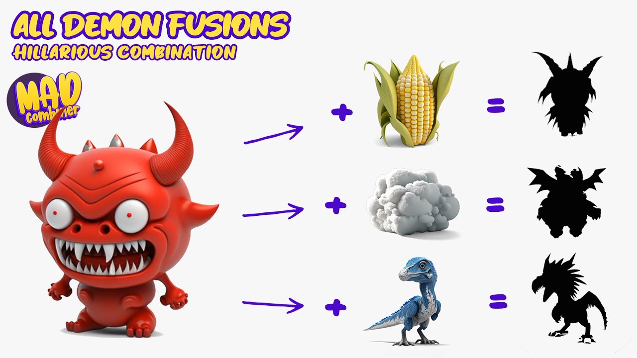 Demon fusions with other cute animals compilation, Animash gameplay ...