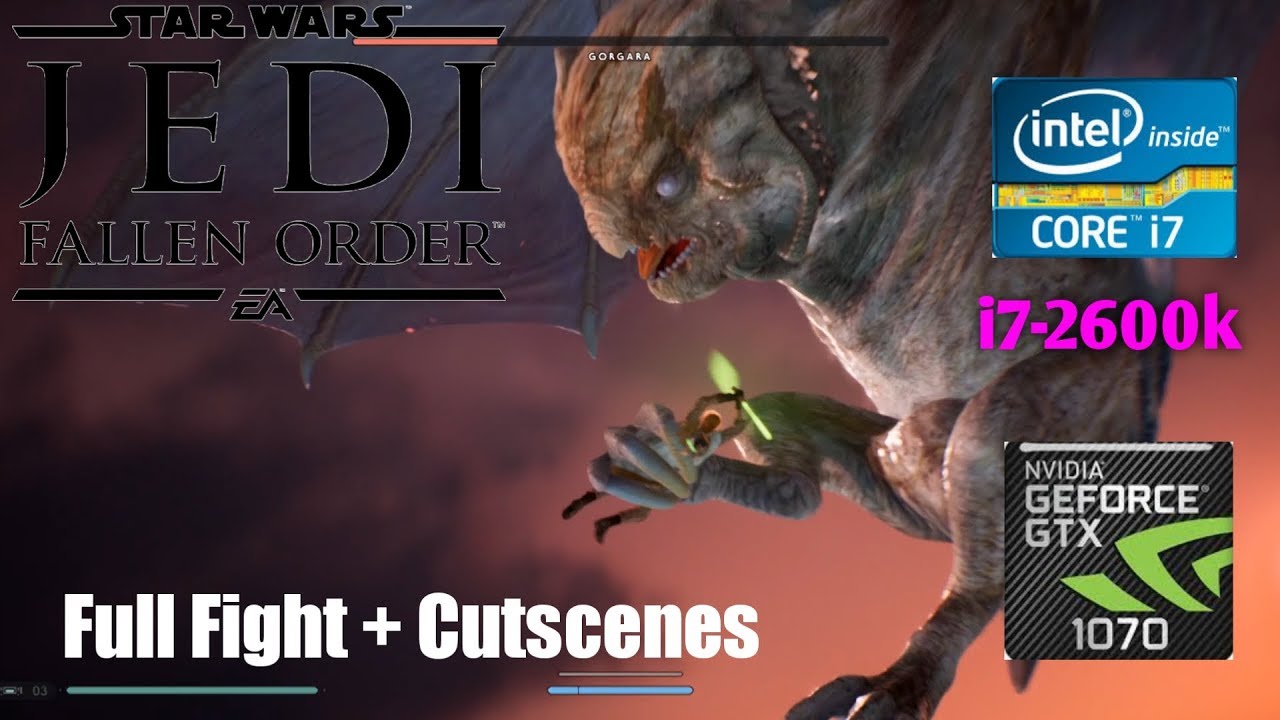 Star Wars Jedi: Fallen Order | Gorgara (Bat Boss) full fight + All ...