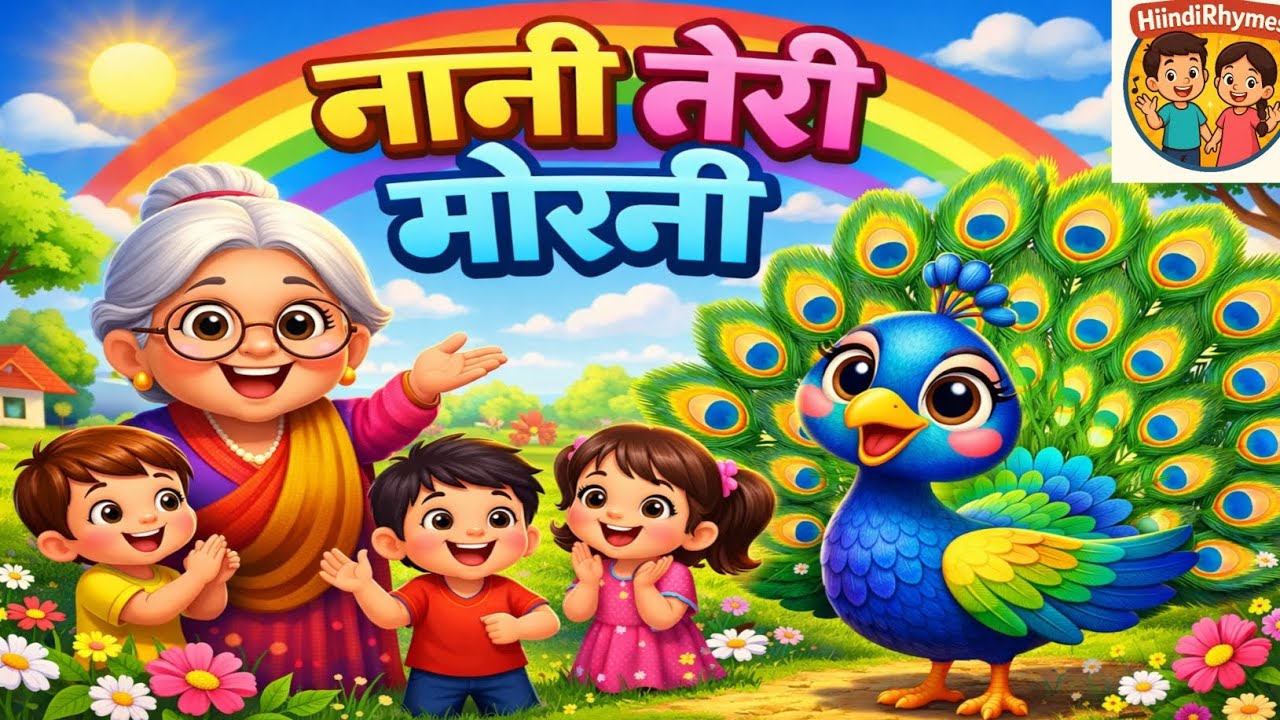 Nani Teri Morni 🦚 | New Hindi Rhymes for Kids | Animated Cartoon Song ...
