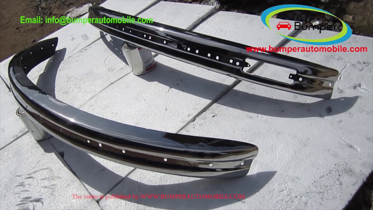 VW Beetle year 1975 bumper stainless steel - YouTube