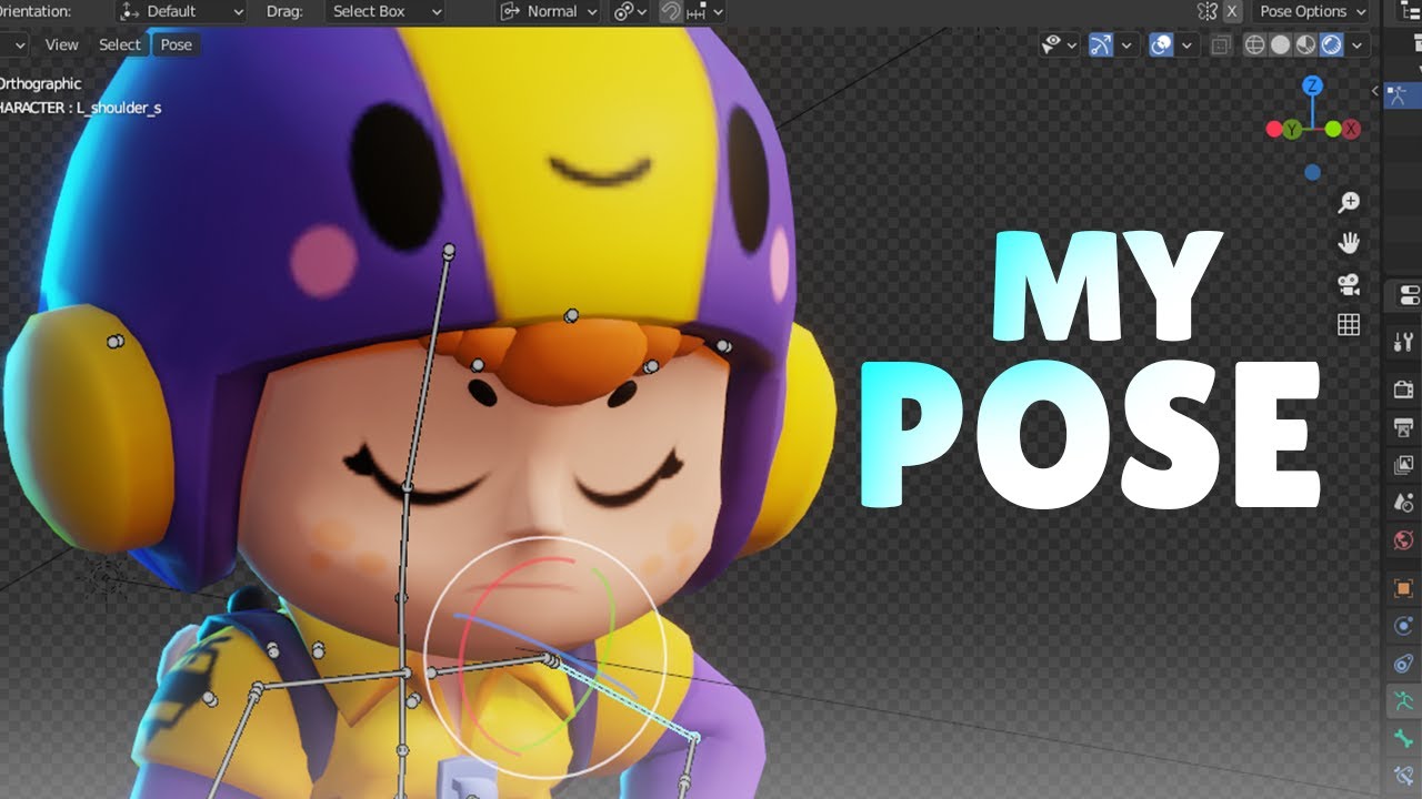 HOW DO I MAKE MY POSE + Custom Texture Tutorial | Brawl Stars Blender ...
