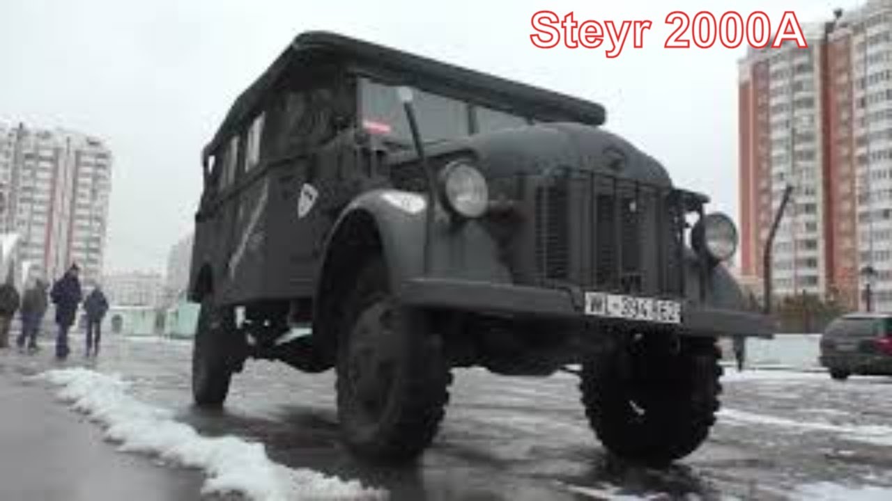 Динамический показ немецкого тяжелого полноприводного автомобиля Steyr ...