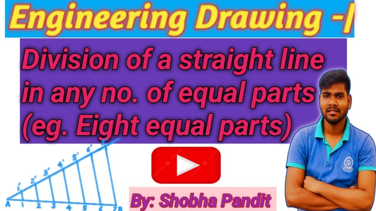 Division of a straight line in any no.of equal parts.How to divide a ...