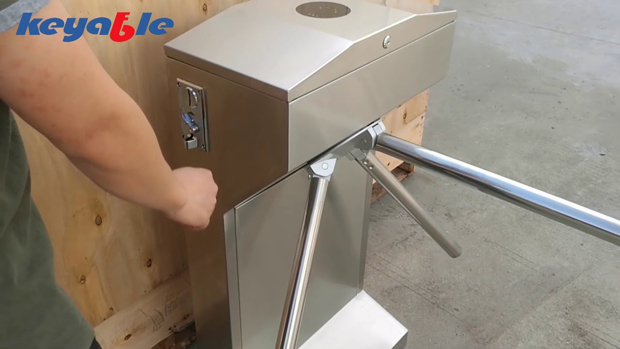 coin operated turnstile - YouTube