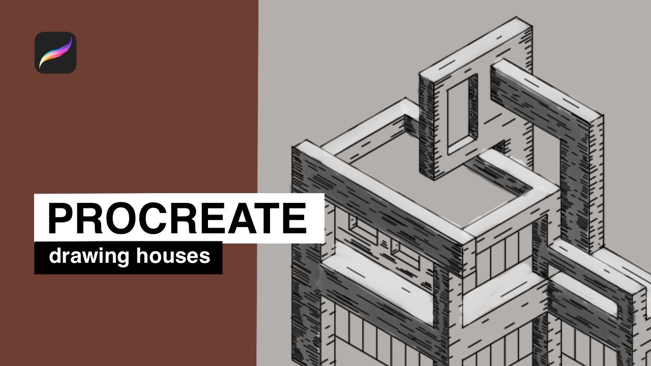 How to draw an ISOMETRIC BUILDING in procreate (beginner) - Digital ...