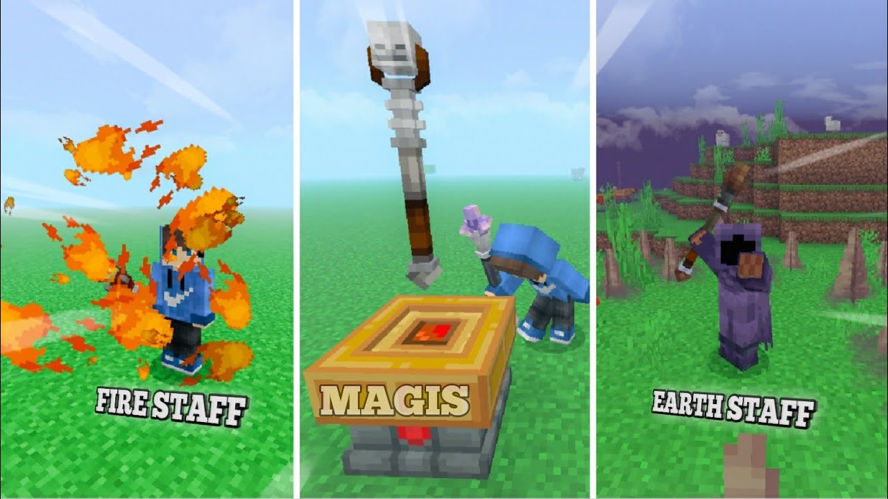 Magical Staff Mod In Minecraft Pocket Edition | Mcpe Mods Addons - YouTube