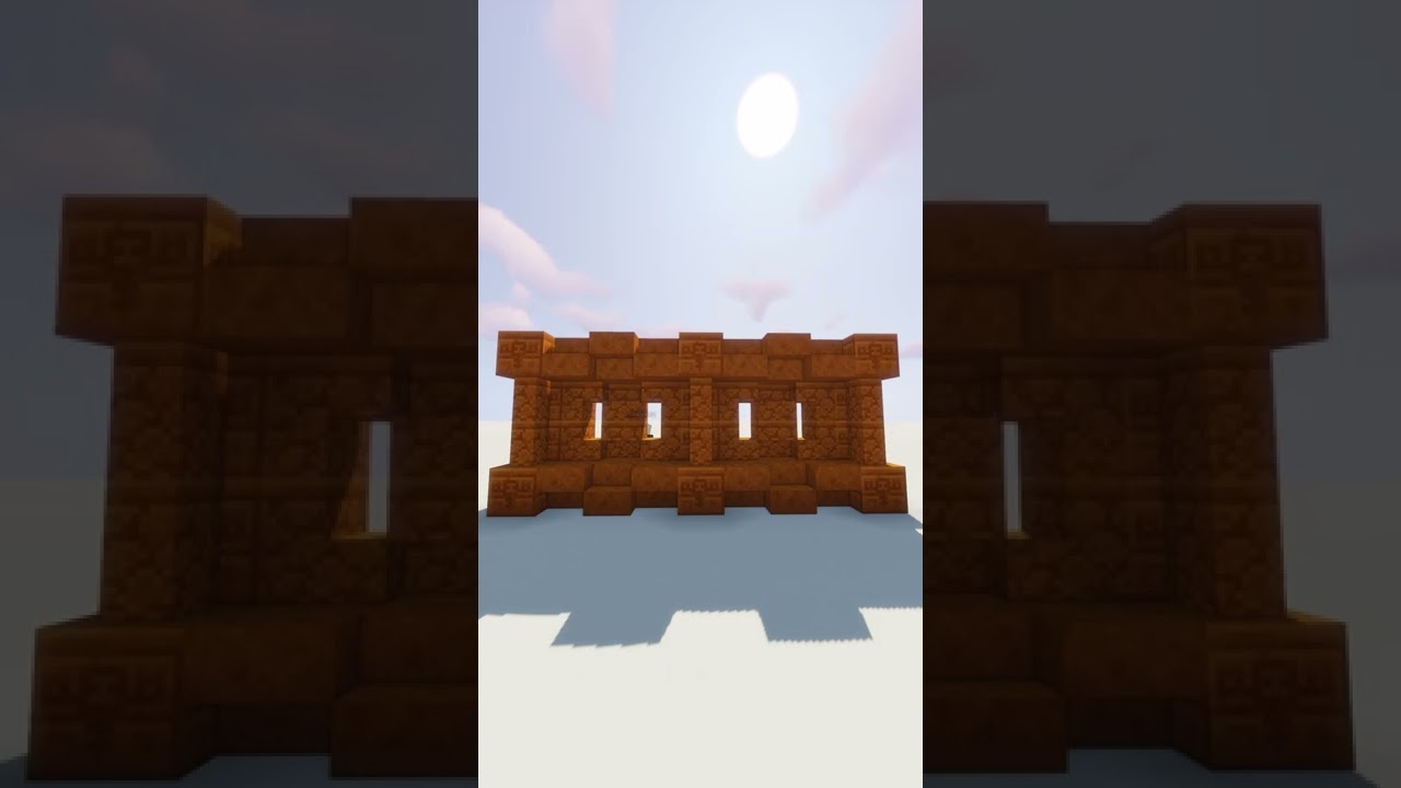 How to Build this AMAZING and SIMPLE Red Sandstone Wall | Minecraft 1. ...