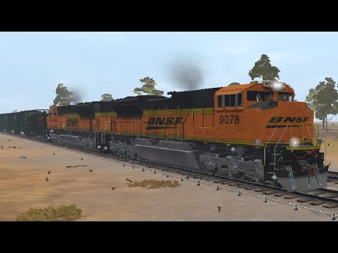 Trainz 3 BNSF #9078 pass by with the Real horn - YouTube