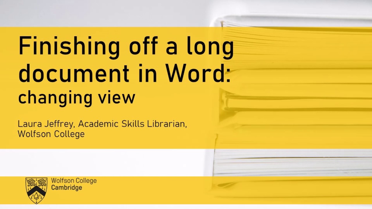 WW Finishing A Long Document In Word Different Views YouTube WW Finishing A Long Document In Word Different Views YouTube