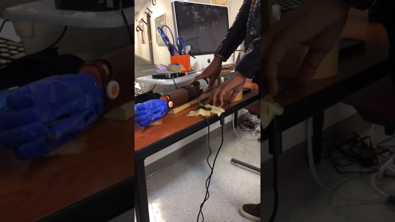 Motorized elbow joint - YouTube