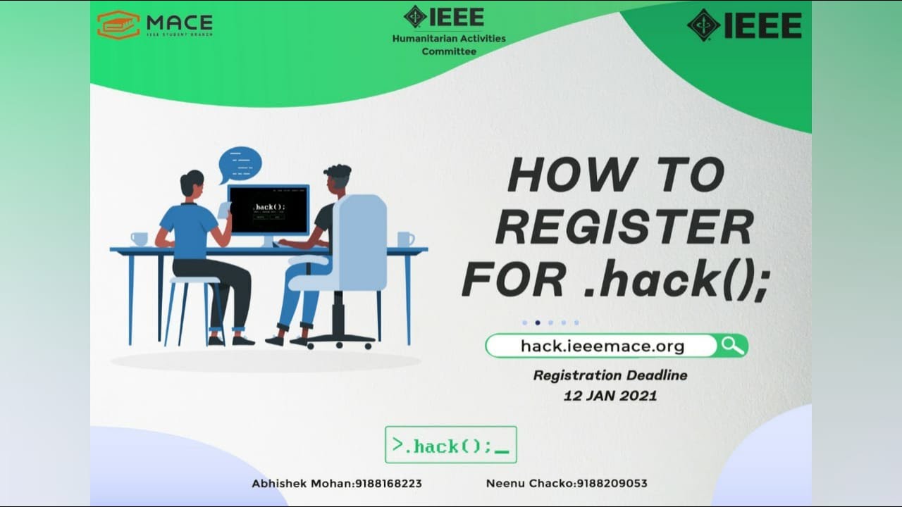 How to register for .hack(); 2021 | Hackathon | IEEE MACE SB - YouTube