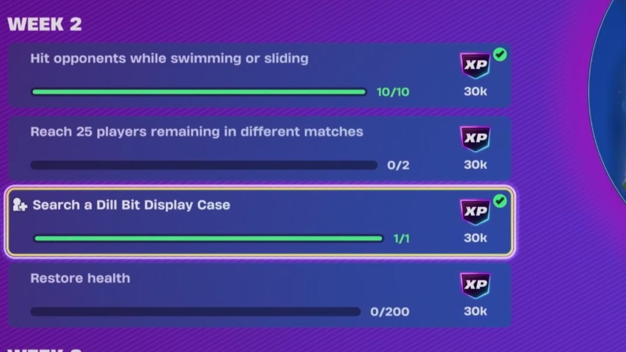 How to easily Search a Dill Bit Display Case Fortnite - YouTube