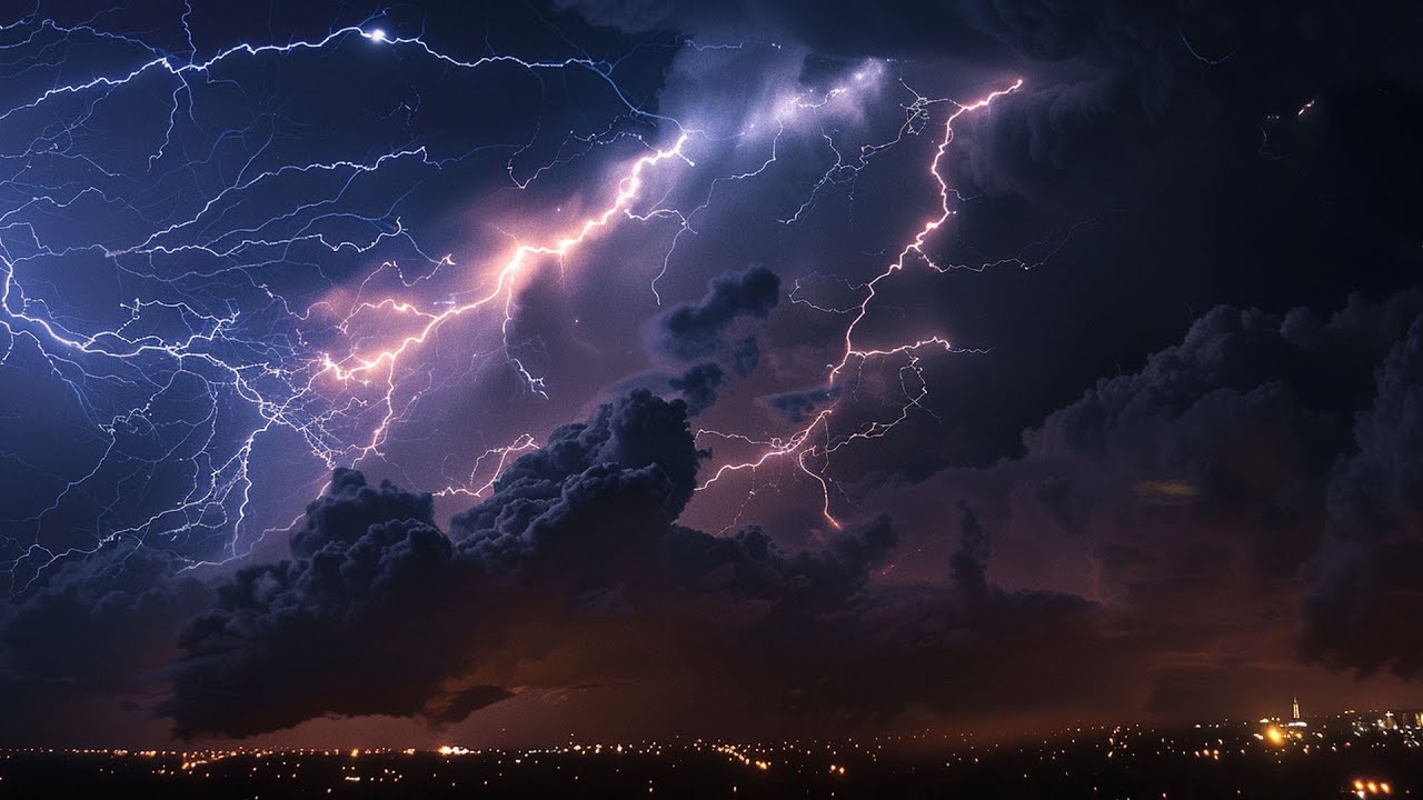 Thunderstorm Atmosphere - Real Thunder and lightnings at night ...