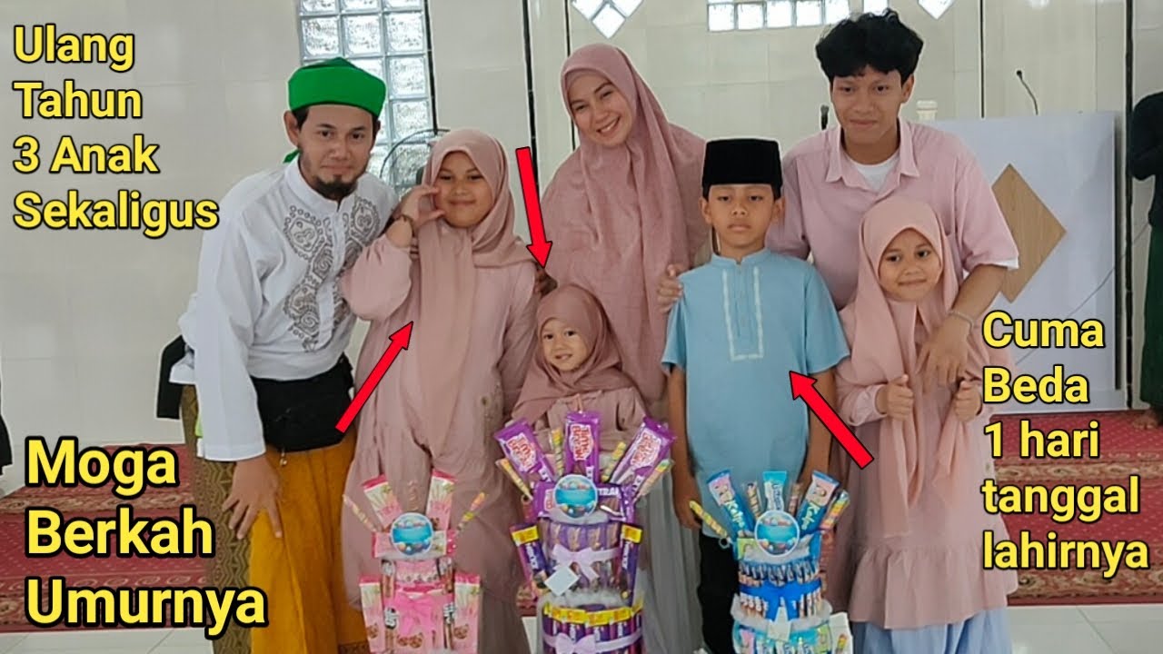Tiga Anak Ustad Guntur Bumi Dan Bunda Puput Melati Ulang Tahun Dihari ...