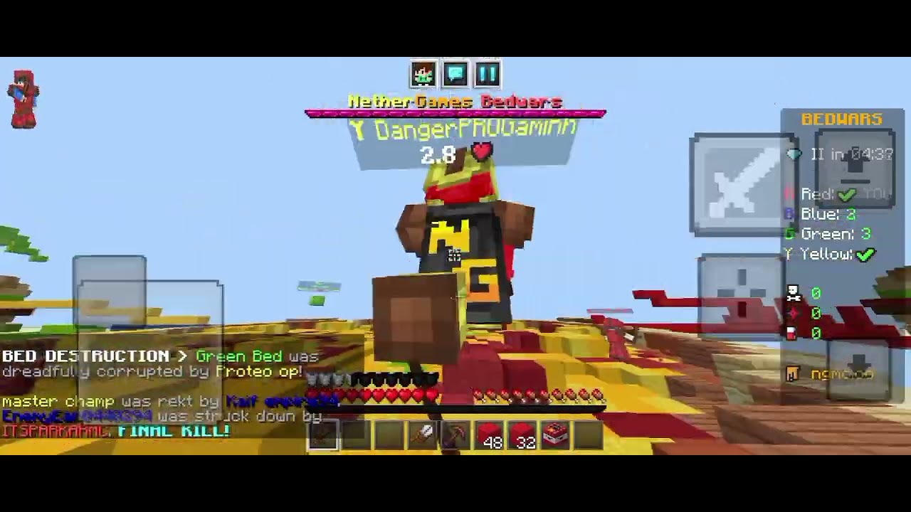 minecraft ng bedwars with new texture pack #minecraft - YouTube