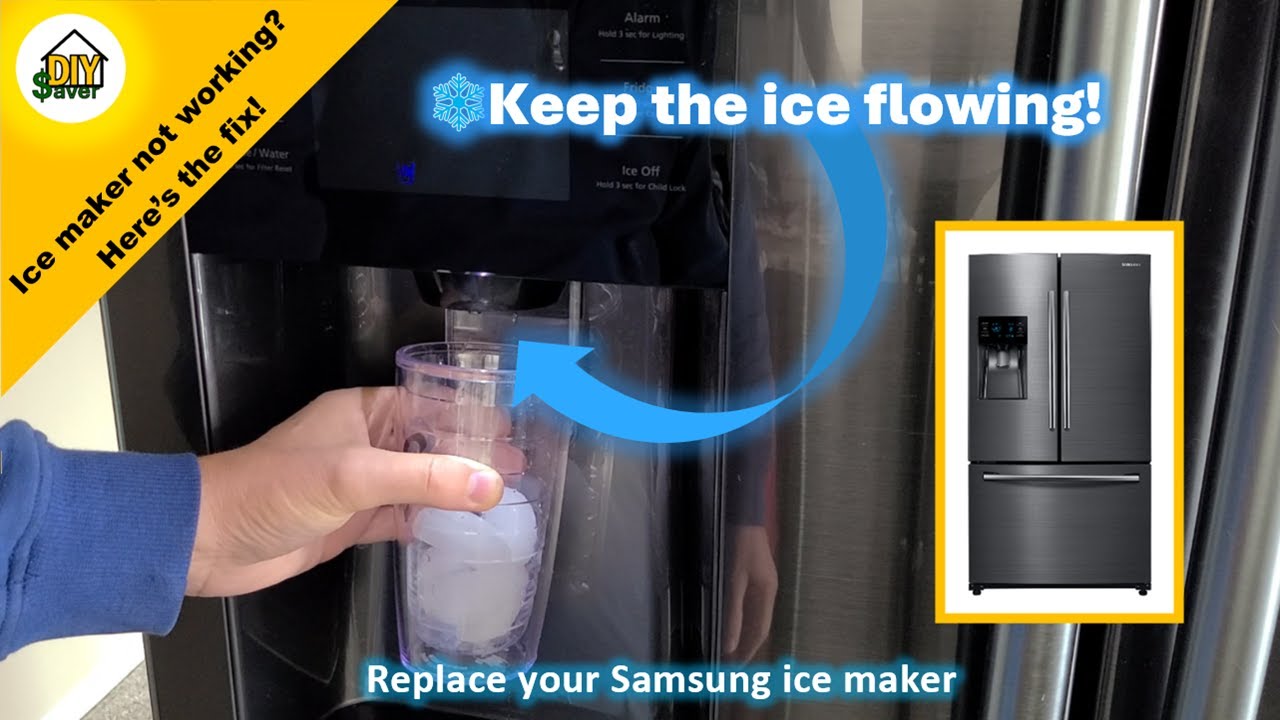 How to Replace a Samsung Upper Ice Maker - YouTube