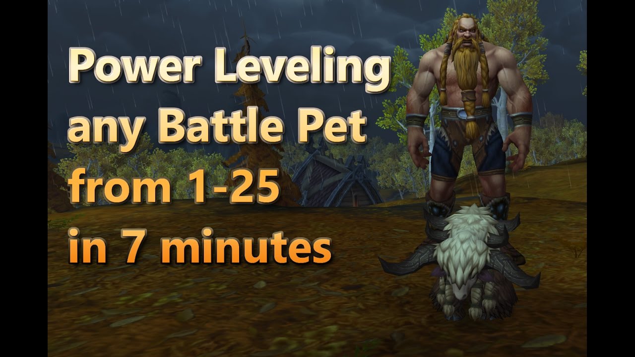 Power Leveling any Battle Pet from 1 to 25 in 7 minutes - YouTube