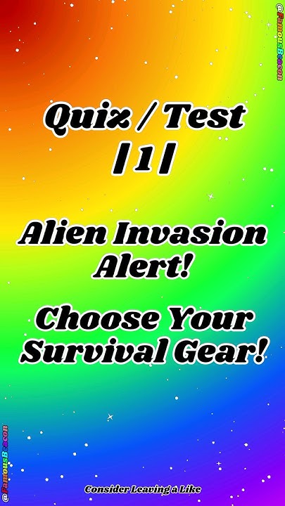 Quiz / Test | 1 | Alien Invasion Alert! Choose Your Gear! #shorts #quiz ...