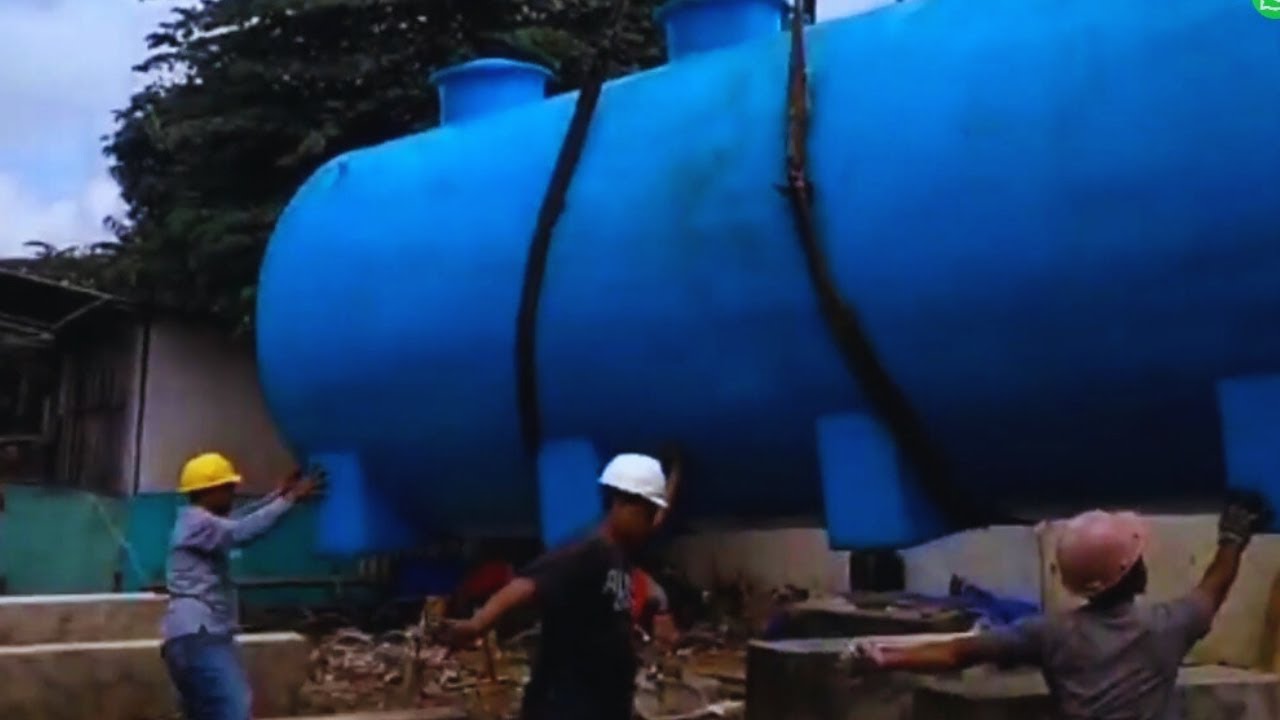 DEPLOYING HEAVY MACHINERY FOR STP BIOFILTER PLACEMENT - YouTube