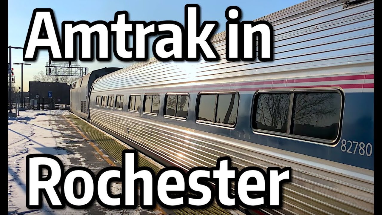 ⁴ᴷ Amtrak's Maple Leaf Train to Toronto leaving Rochester - YouTube