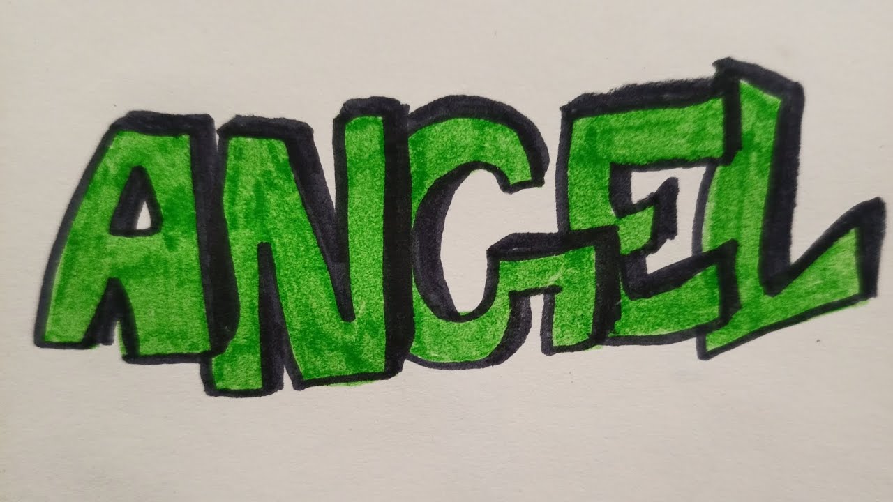 easy graffiti letters (ANGEL)#graffitiart #easytutorial # ...