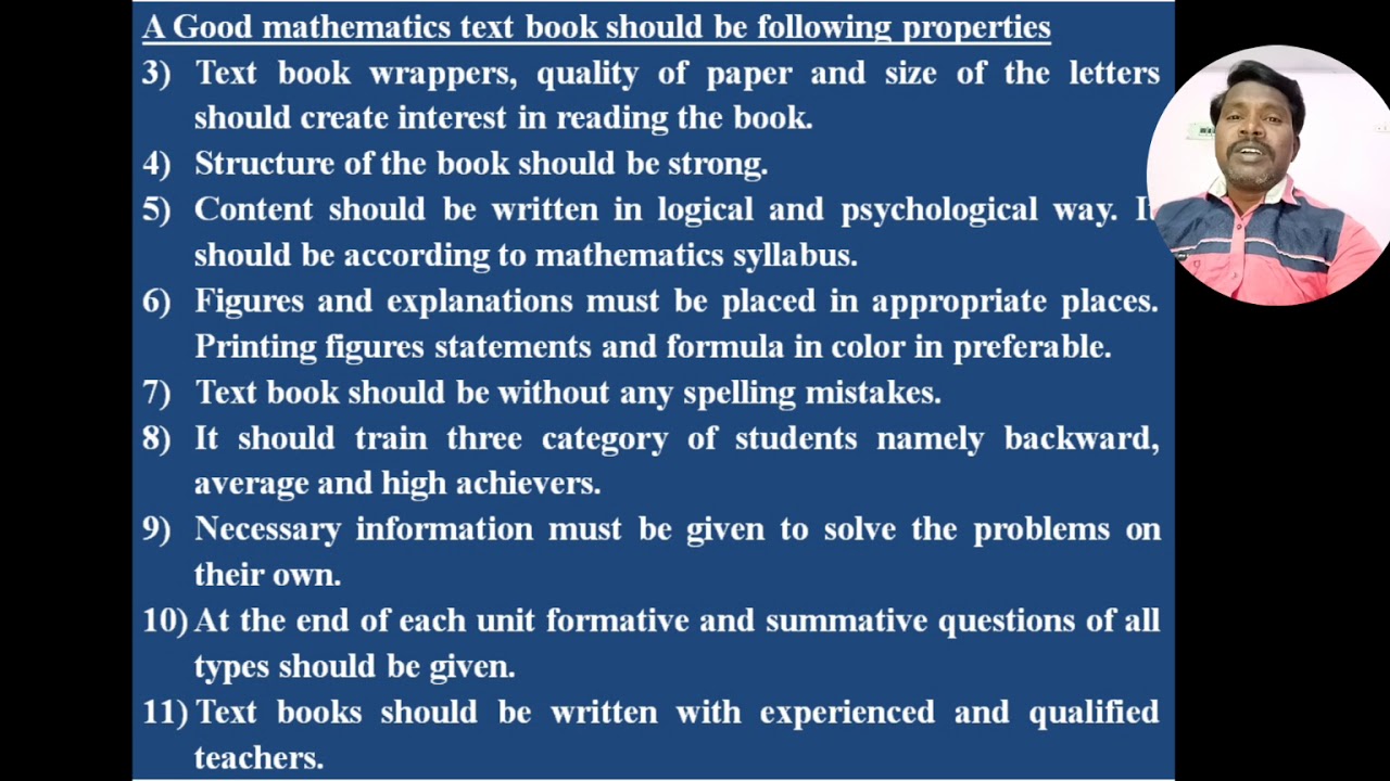 Good mathematics text book and Mathematics teacher - YouTube