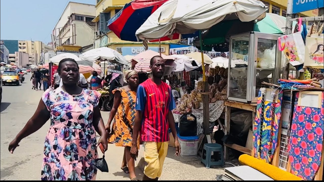 CHINESE MALL in one of the busiest markets in Ghana, walking tour in ...