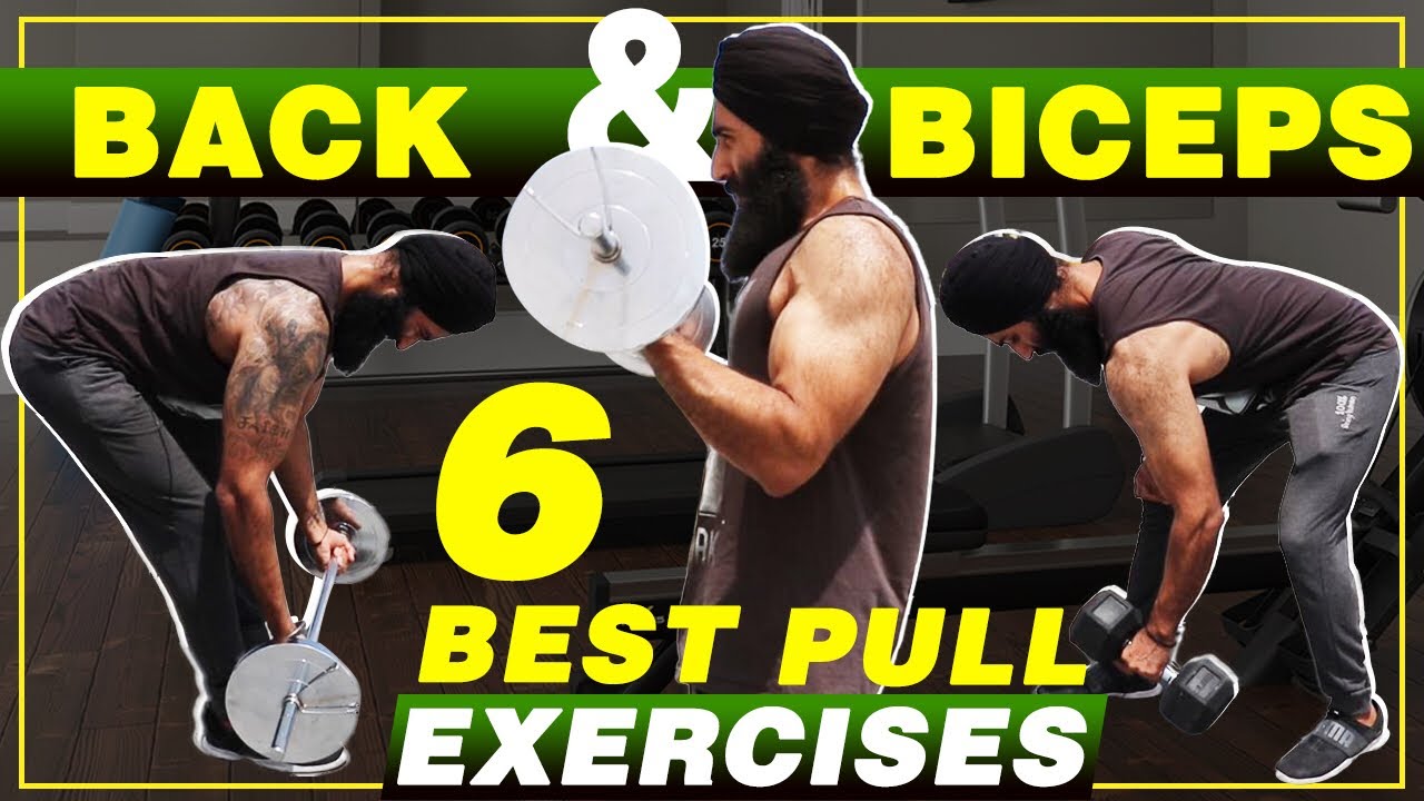Free Weight PULL EXERCISES for Muscle Building | PULL-PUSH WORKOUT ...