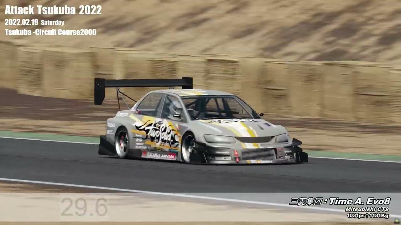 Assetto Corsa - Mitsubishi Lancer Evo 8 Time attack at Tsukuba (Attack ...