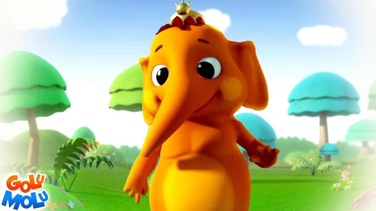 Hathi Raja Poem, हाथी राजा बाल कविता, Ek Mota Hathi Rhyme, Golu Molu ...