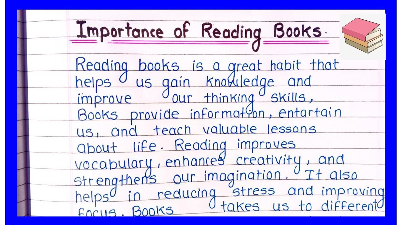 Essay On Importance Of Reading Books In English || Importance of ...
