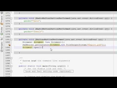 Java prog#74. Reports : Itext :Getting started :Hello world Example - YouTube