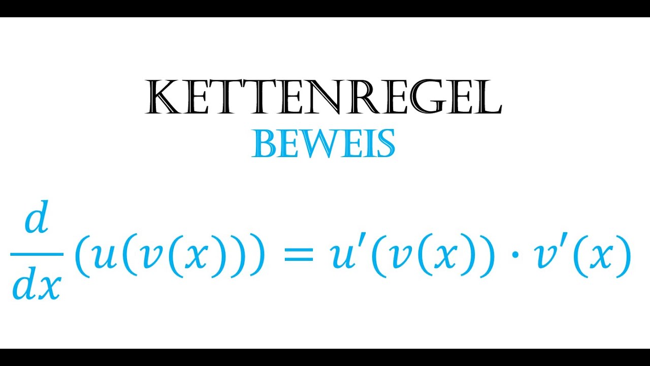 Kettenregel mit Beweis - Ableitung verketteter Funktionen - YouTube