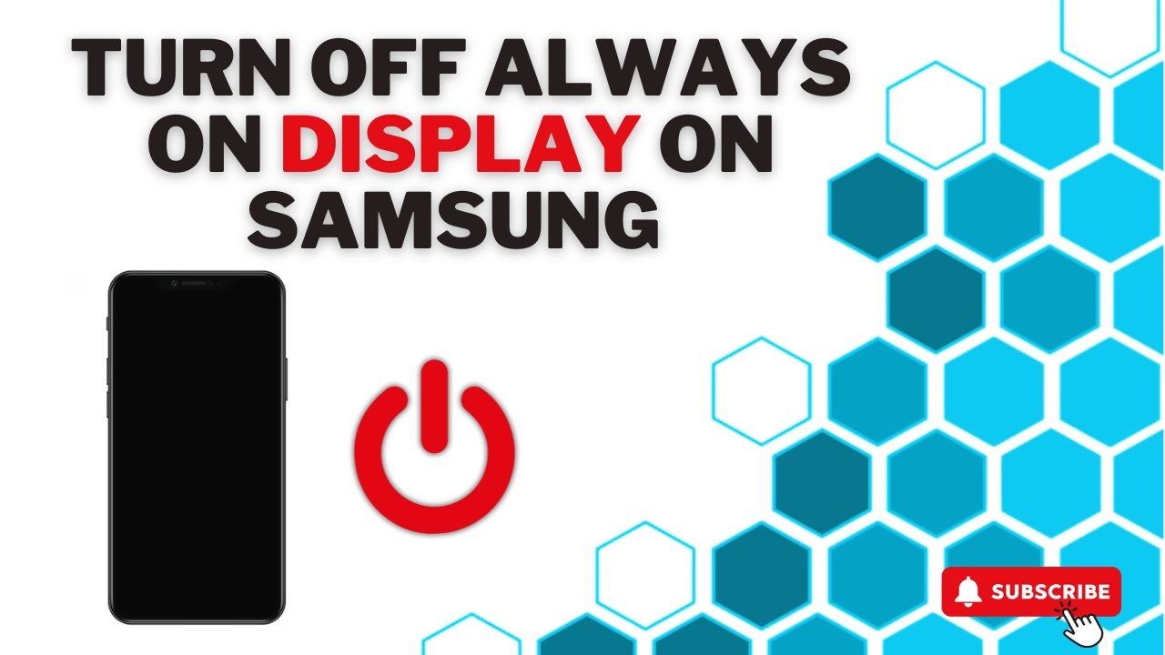 How to Turn Off Always On Display On SAMSUNG Galaxy - YouTube