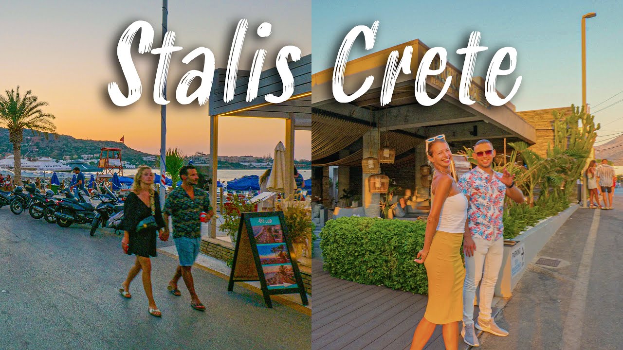 Crete Greece, Stalis, walking tour in 4K, Greece 2022 - YouTube