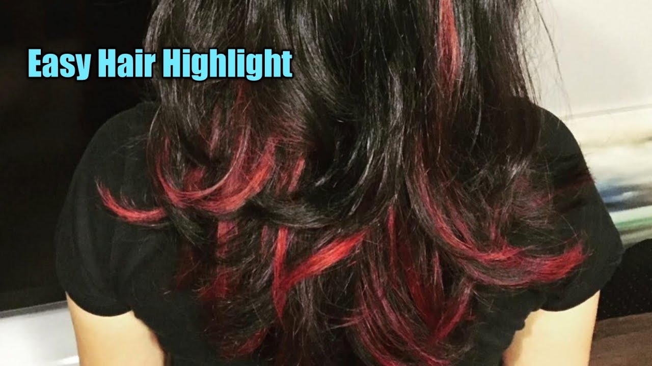 Red Hair Highlight For Black Hair