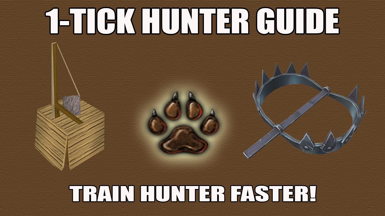 [Runescape 3] How to 1-Tick a Trap for Hunter Training [OUTDATED] - YouTube