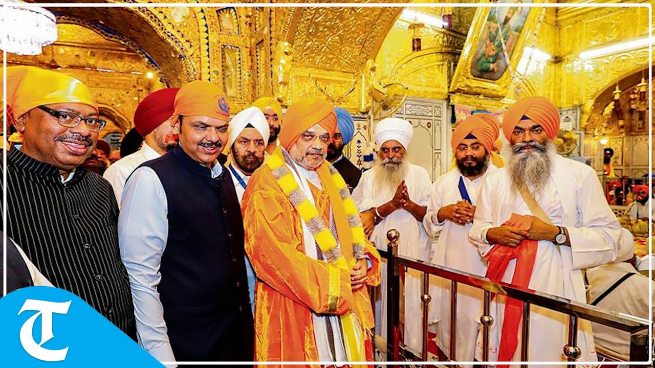 Maharashtra: Amit Shah visits Sachkhand Gurudwara in Nanded - YouTube
