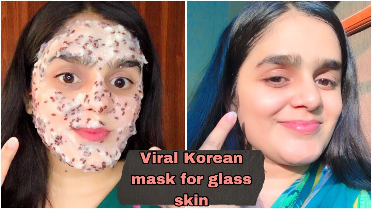 Viral Korean flaxseed & rice face mask for glass skin || Rice face mask ...