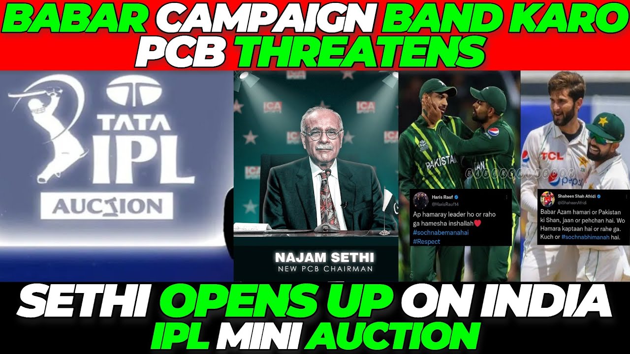 PCB Threatens to quit Babar Azam Campaign | Najam Sethi on India ...