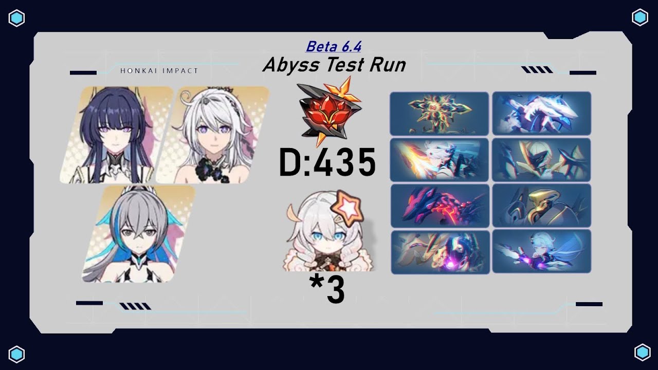 [Beta 6.4] Trio Herrscher EX Abyss Compilation Test Run | HI3 SEA - YouTube