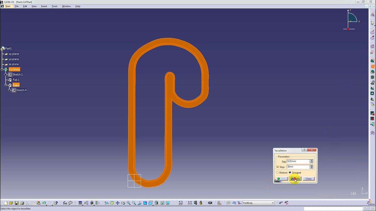 Catia V5 How to export CatPart to STL - YouTube