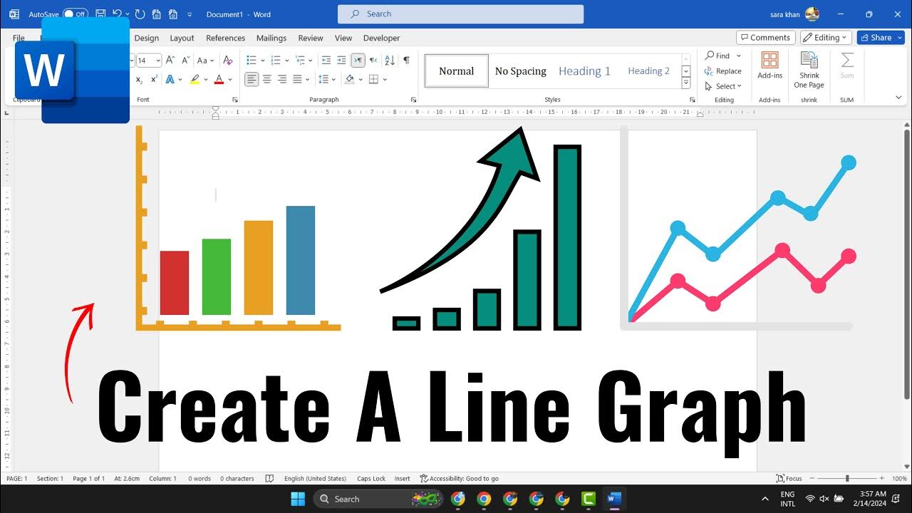 How to Create A Line Graph on Word - YouTube