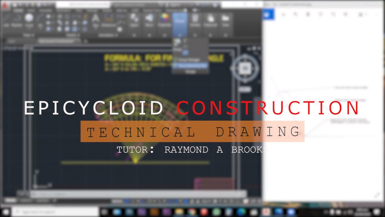 AutoCAD: How to create an Epi-cycloid Construction - YouTube