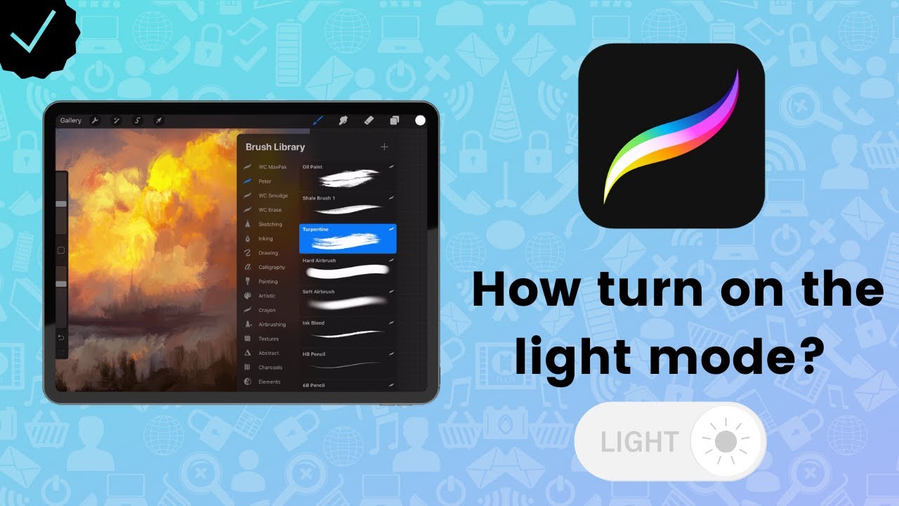 How to turn on the light mode in Procreate? - YouTube