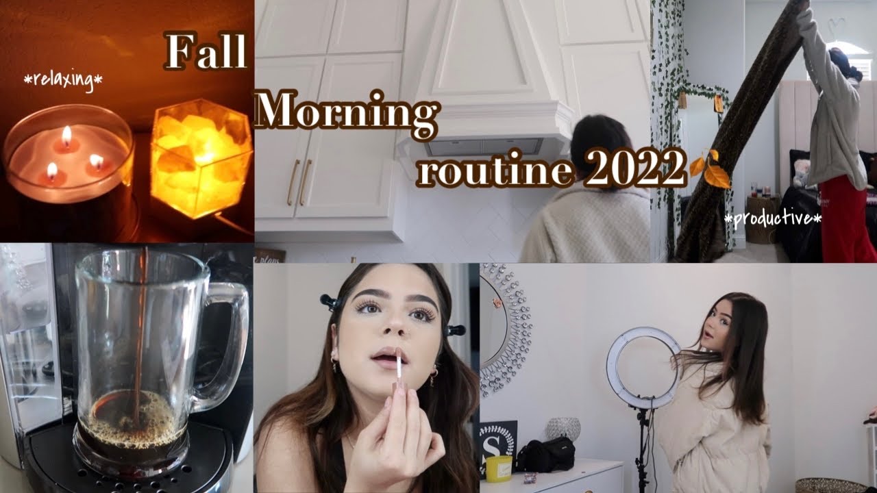 FALL MORNING ROUTINE!productive, realistic, & relaxing - YouTube