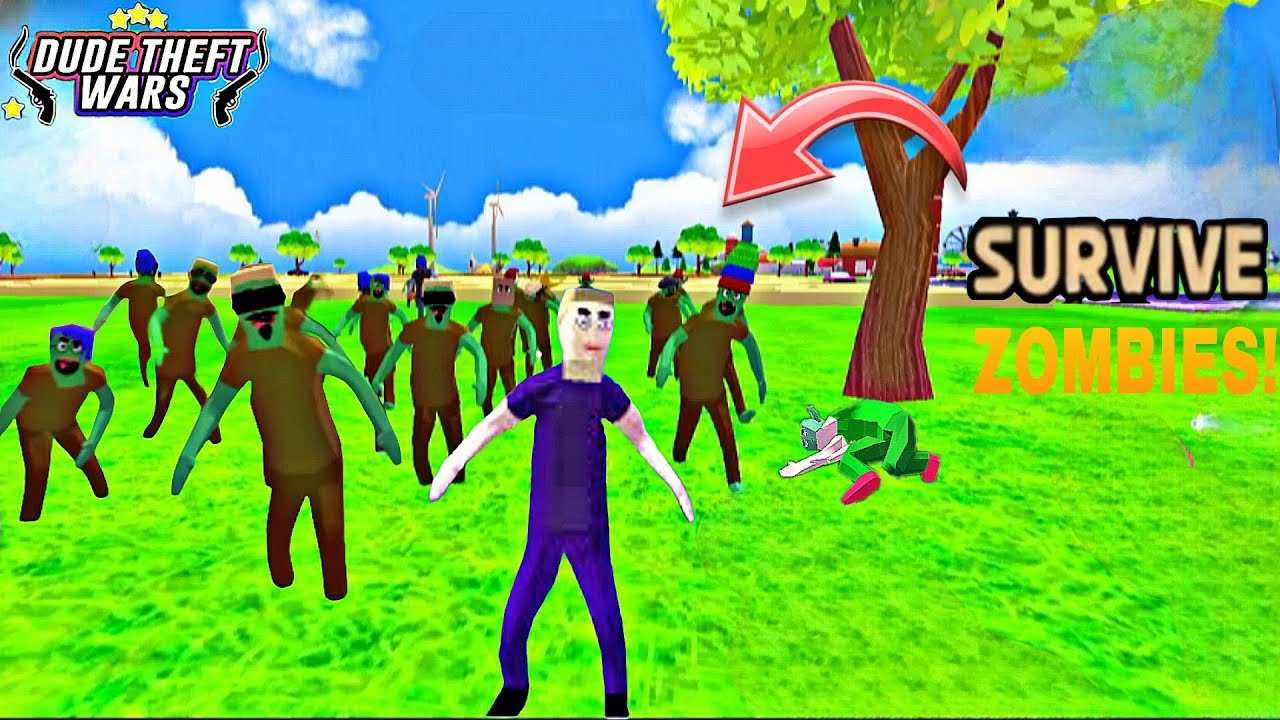 CAN I SURVIVE ZOMBIES APOCALYPSE IN DUDE THEFT WARS! DUDE THEFT WARS ...